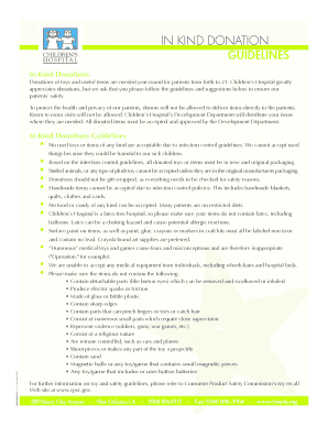 Fillable Online IN KIND DONATION Fax Email Print - pdfFiller