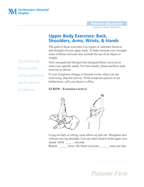 Fillable Online nmh Upper Body Exercises Back Shoulders Arms Wrists ...