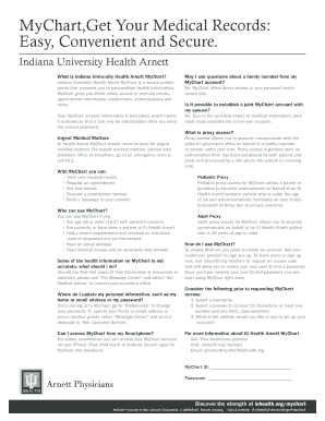 Fillable Online iuhealth Indiana University Health Arnett - iuhealth ...