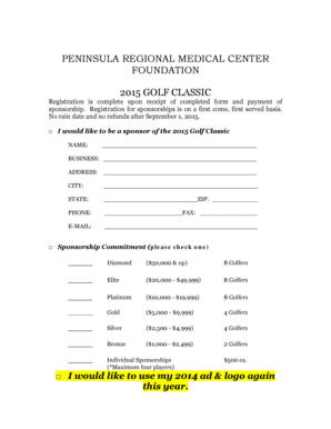 Fillable Online peninsula PENINSULA REGIONAL MEDICAL CENTER FOUNDATION ...