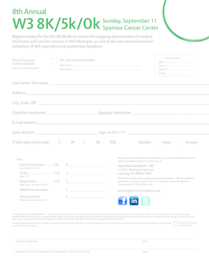 Fillable Online sparrow 83441630302 W3 Online Registration Form ...