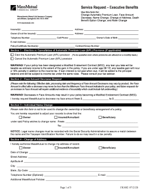 Fillable Online Service Request LCM - MassMutual Fax Email Print ...