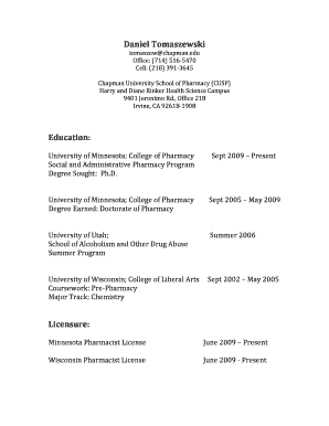 Fillable Online Daniel Tomaszewski Fax Email Print - pdfFiller