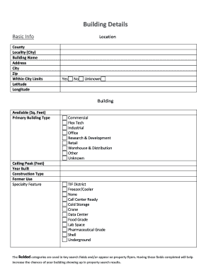 Fillable Online Building Details Electronic Form - Norfolk Area Fax ...