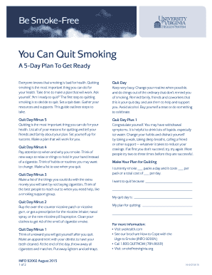 Fillable Online You Can Quit Smoking - University of Virginia Health ...