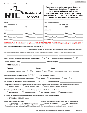 Fillable Online rtc Complete form, print, sign, date, & send to Fax Email Print - pdfFiller