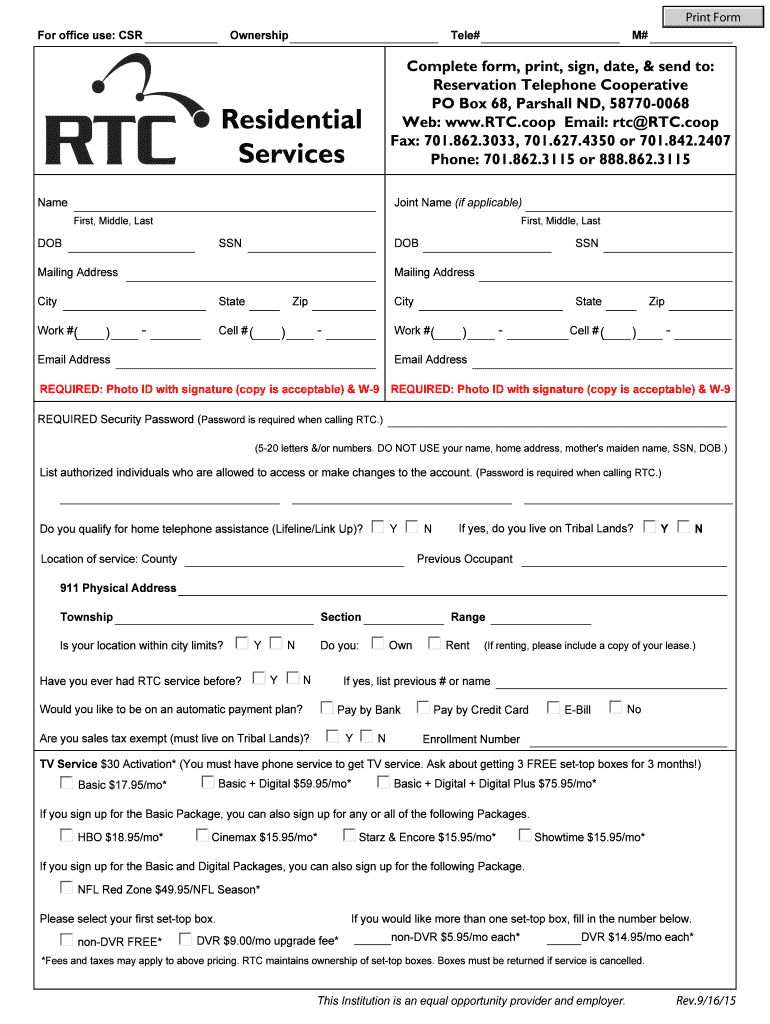 Fillable Online rtc Complete form, print, sign, date, & send to Fax Email Print - pdfFiller