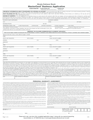 Fillable Online MasterCard Business Application Fax Email Print - pdfFiller
