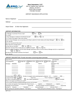 Fillable Online Aero Insurance LLC Fax Email Print - pdfFiller