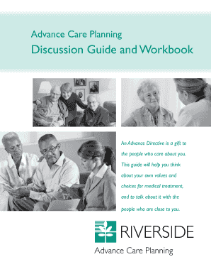 Fillable Online Advance Care Planning Discussion Guide and Workbook Fax ...