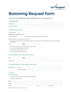 Fillable Online Borrowing Request Form Fax Email Print - pdfFiller
