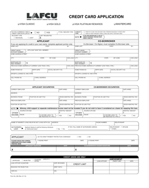 Fillable Online 88403 LAFCU-App 22813 644 PM Page 1 CREDIT CARD ...