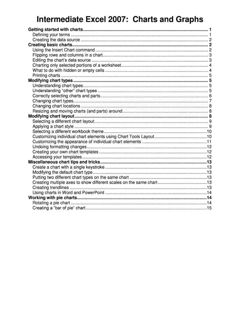 Fillable Online Getting started with charts Fax Email Print - pdfFiller