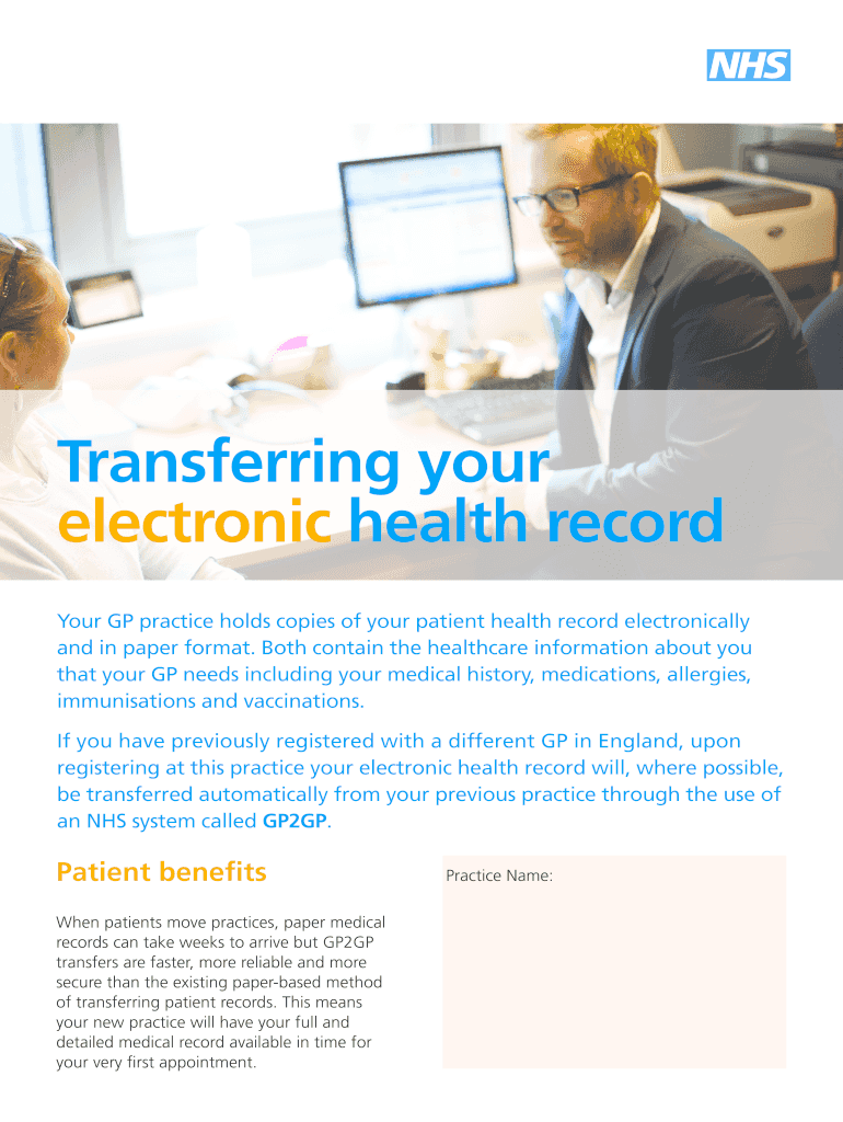 Fillable Online Your GP practice holds copies of your patient health ...