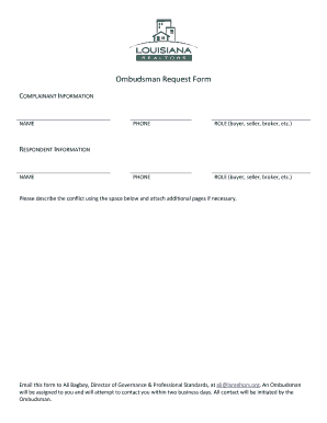 Fillable Online What is the Ombudsman Program - larealtorsorg Fax Email ...