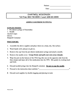 Fillable Online uwhealth TPN additives Famotidinedoc - uwhealth Fax ...