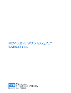 Fillable Online PROVIDER NETWORK ADEQUACY Fax Email Print - pdfFiller
