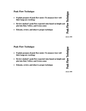 Fillable Online Peak Flow Technique Fax Email Print - pdfFiller