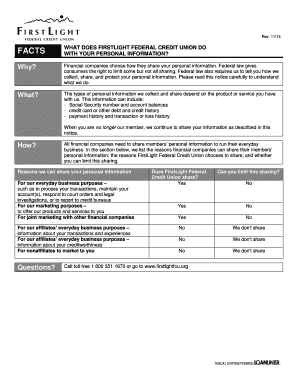 Fillable Online firstlightfcu FACTS WHAT DOES FIRSTLIGHT FEDERAL CREDIT ...