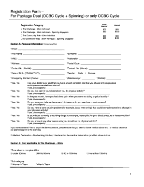 Fillable Online REGN Form for Package Deal OCBC Spinning or Only OCBC ...