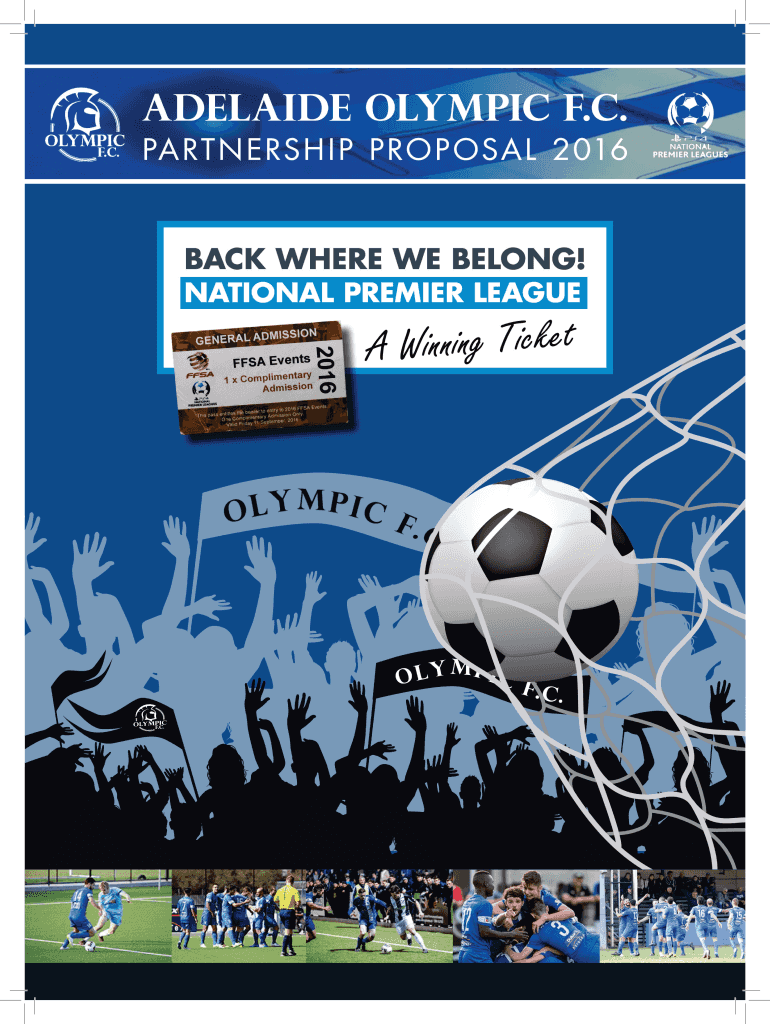 Fillable Online ADELAIDE OLYMPIC FC Fax Email Print - pdfFiller