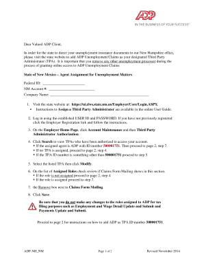 Fillable Online Dear Valued ADP Client Fax Email Print - pdfFiller