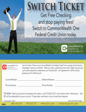 Fillable Online cofcu Switch Ticket Test - cofcuorg Fax Email Print ...
