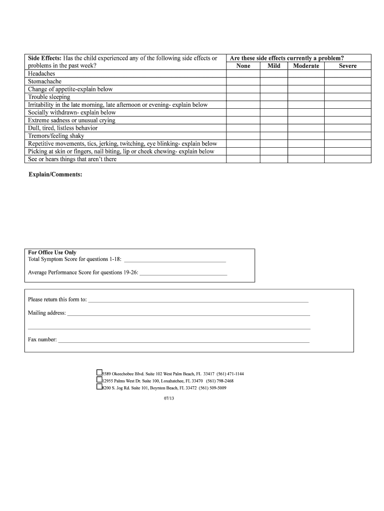Fillable Online Vanderbilt Assessment Follow Up Teacher Informant Fax ...