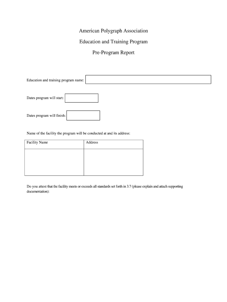 Fillable Online American Polygraph Association Education and Training ...