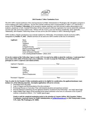 Fillable Online aspanet AsPA Mentoring ProgrAM noMinAtion PAcket For ...