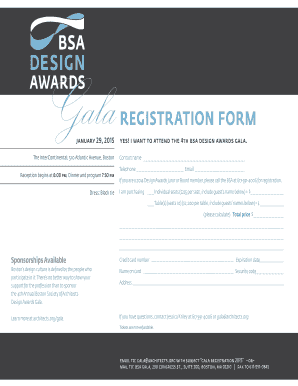 Fillable Online architects REGISTRATION FORM - Boston Society of ...