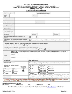 Fillable Online asbmr 2014 ANCILLARY FORM.doc Fax Email Print - pdfFiller