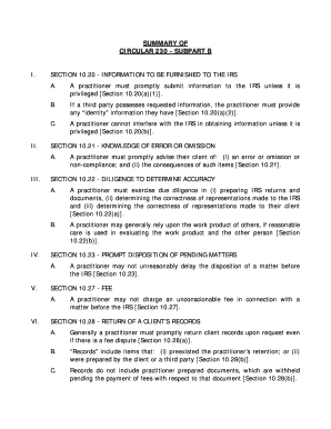 Fillable Online CIRCULAR 230 - SUBPART B Fax Email Print - pdfFiller