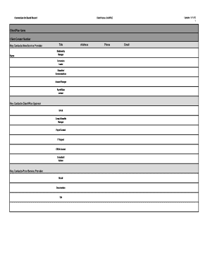 Fillable Online asppa Client Contact Number Key Contacts-New Service ...