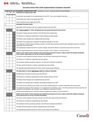 Fillable Online inspection gc Corrective Action Plan CAP Implementation ...