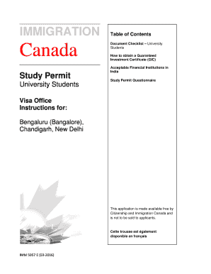 Fillable Online cic gc IMMIGRATION Canada Document Checklist How to ...