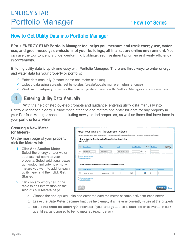 Fillable Online EPAs ENERGY STAR Portfolio Manager tool helps you ...
