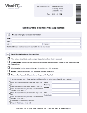Fillable Online saudi-arabia visahq co Saudi Arabia Visa Application ...