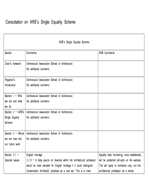 Fillable Online arb org ARBs Single Equality Scheme - arb org Fax Email ...