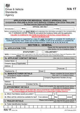 Fillable Online IVA 1T APPLICATION FORM - Govuk Fax Email Print - pdfFiller