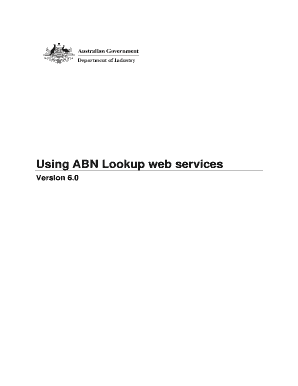 Fillable Online abr business gov Using ABN Lookup web services ...