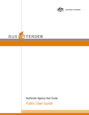 Fillable Online tenders gov AusTender Agency User Guide Public User ...