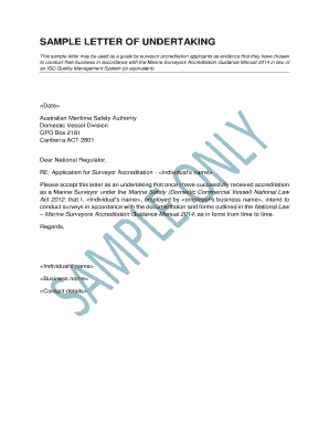 Fillable Online SAMPLE LETTER OF UNDERTAKING Fax Email Print - pdfFiller