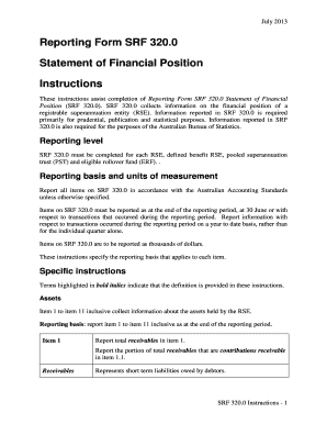 Fillable Online apra gov Reporting Form SRF 3200 Statement of Financial ...