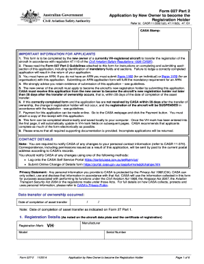 Fillable Online casa gov Form 027-2 - Application by New Owner to ...