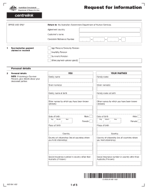 Fillable Online humanservices gov Return to the Australian Government ...