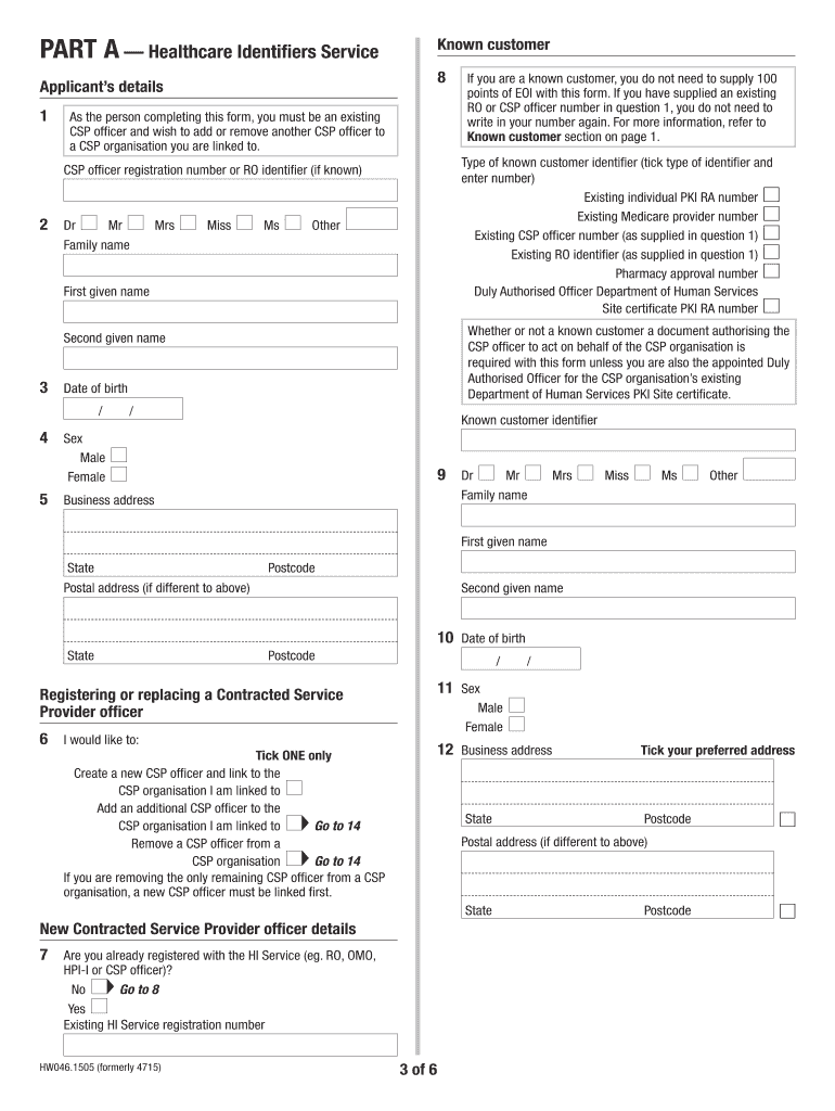 Fillable Online humanservices gov Healthcare Identifiers Service ...