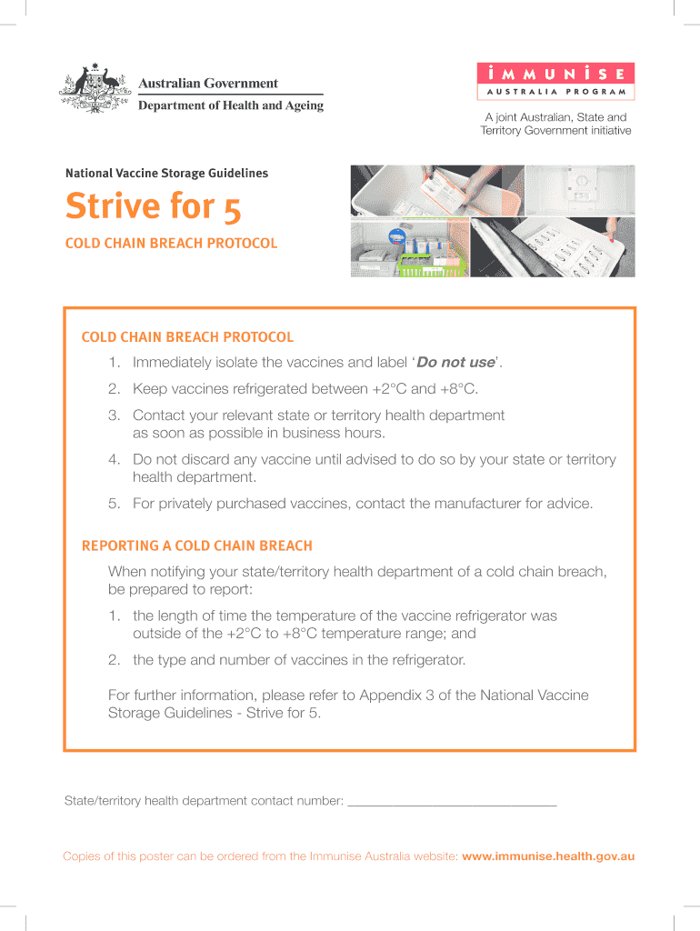 Fillable Online COLD CHAIN BREACH PROTOCOL - Immunise Fax Email Print ...