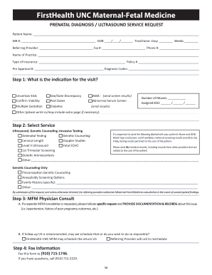 Fillable Online firsthealth FirstHealth UNC Maternal-Fetal Medicine Fax ...