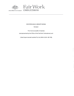 Fillable Online (as represented by the Office of the Fair Work ...